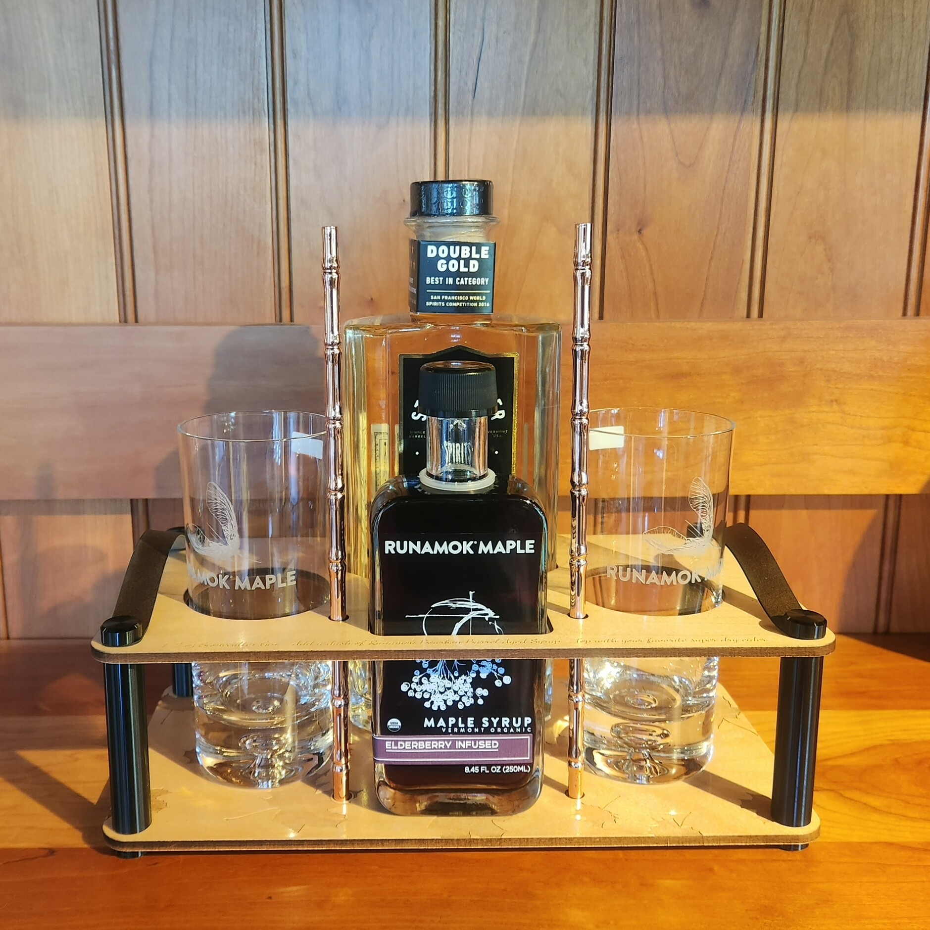 Cocktail Flight with 2 Glasses, Made for Two Bottles — Vermont Awards ...